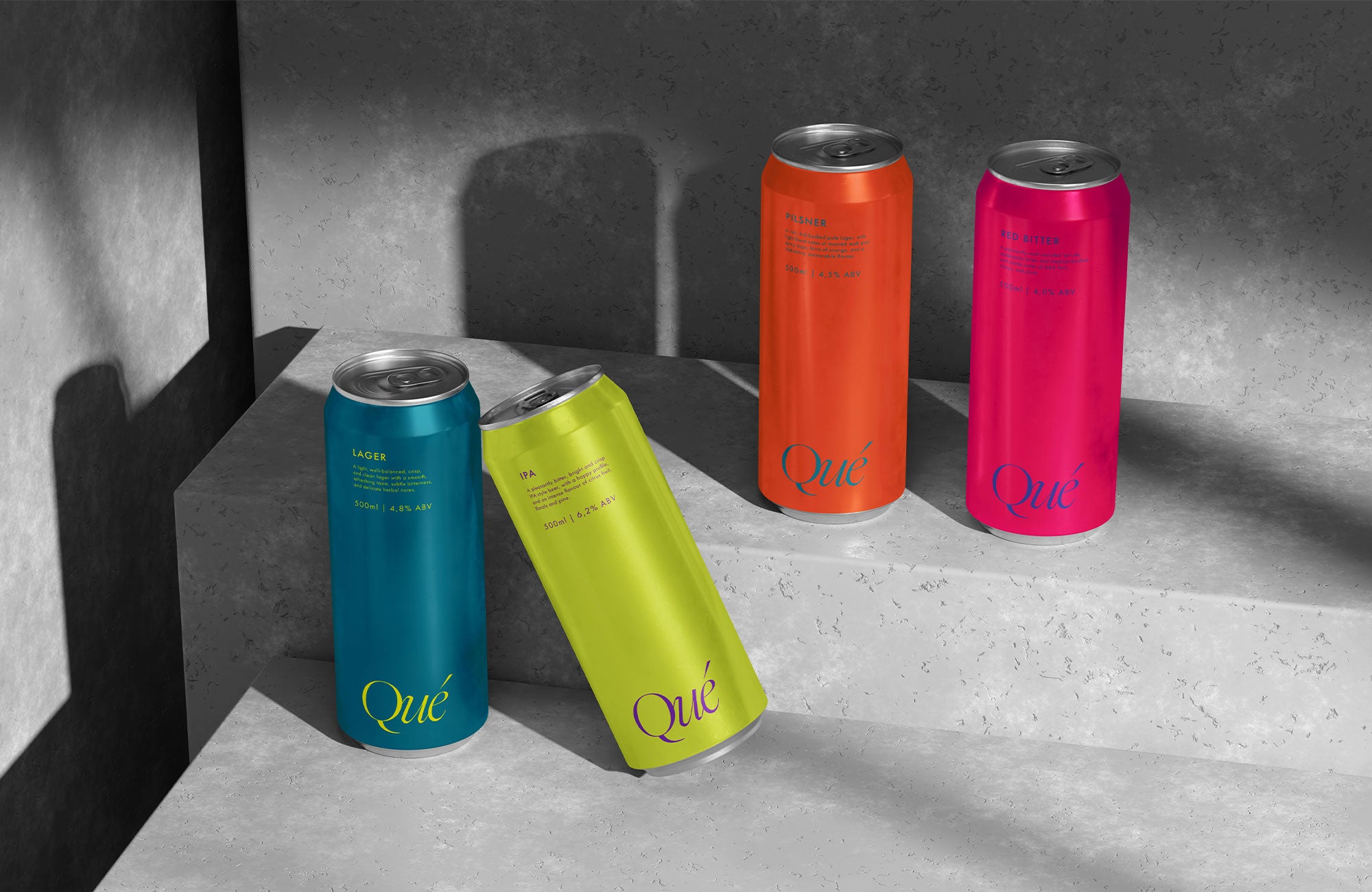 Qué Beer — Brand Identity & Packaging Design